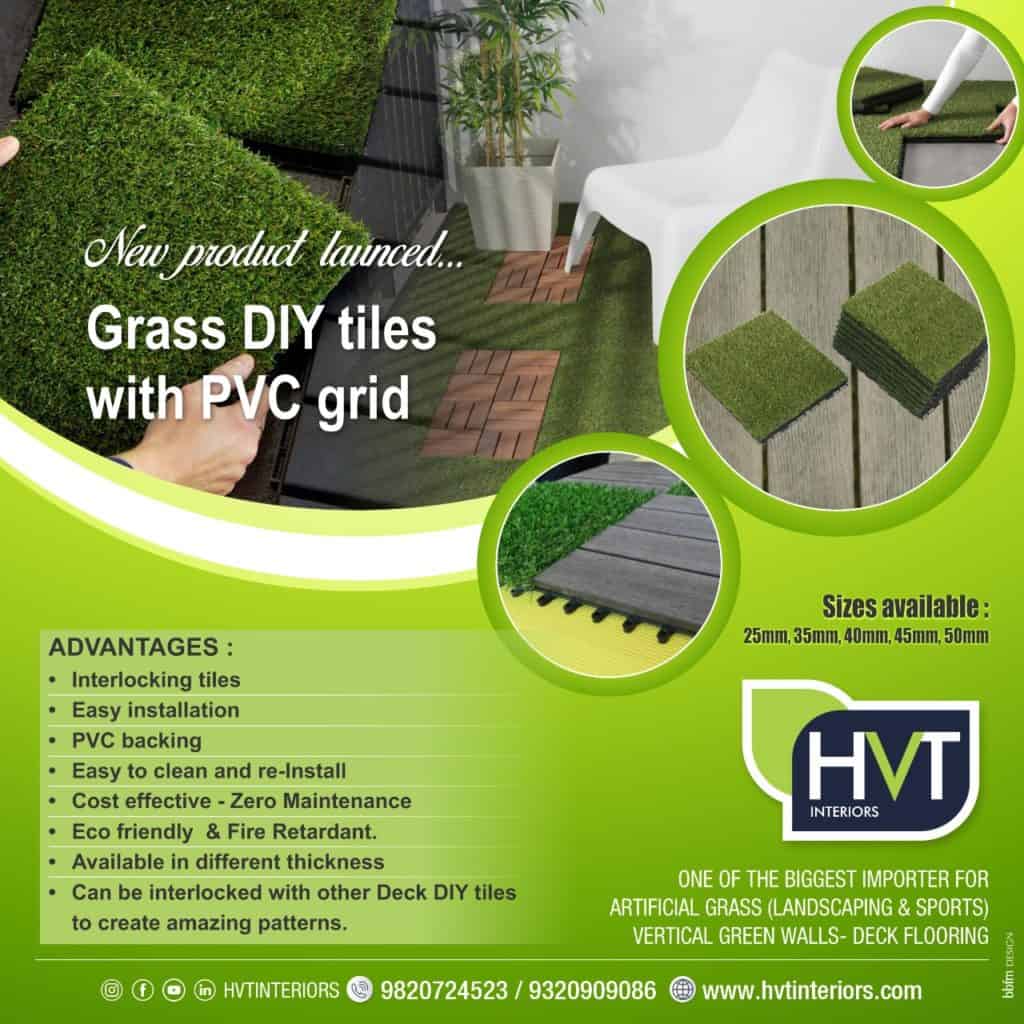 Launched Grass DIY tiles which are interlockable - HVT Interior